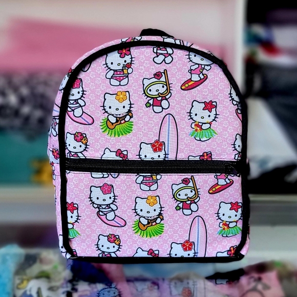 Bags | Hello Kitty Aloha Hawaii Surf Pink Mini Backpack | Poshmark